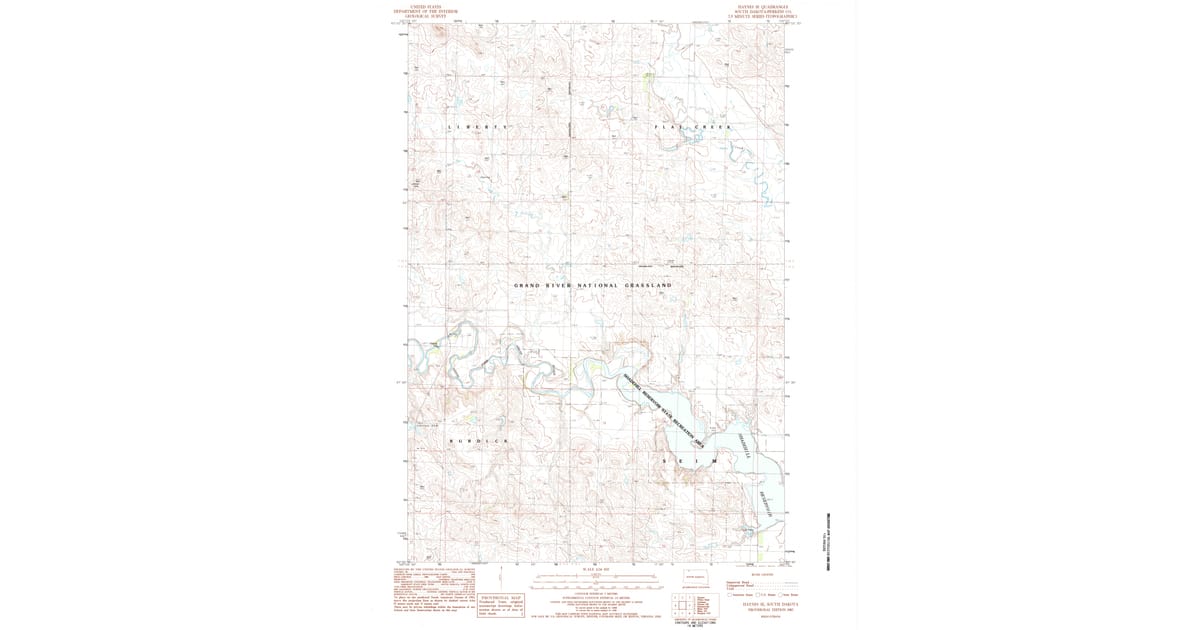 1983 Map of Haynes SE, Perkins County, SD — High-Res | Pastmaps