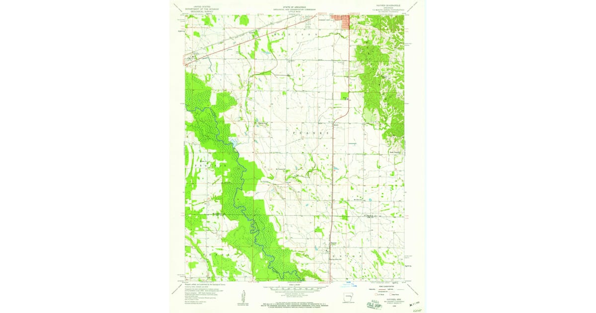 1958 Map of Haynes, AR — High-Res | Pastmaps