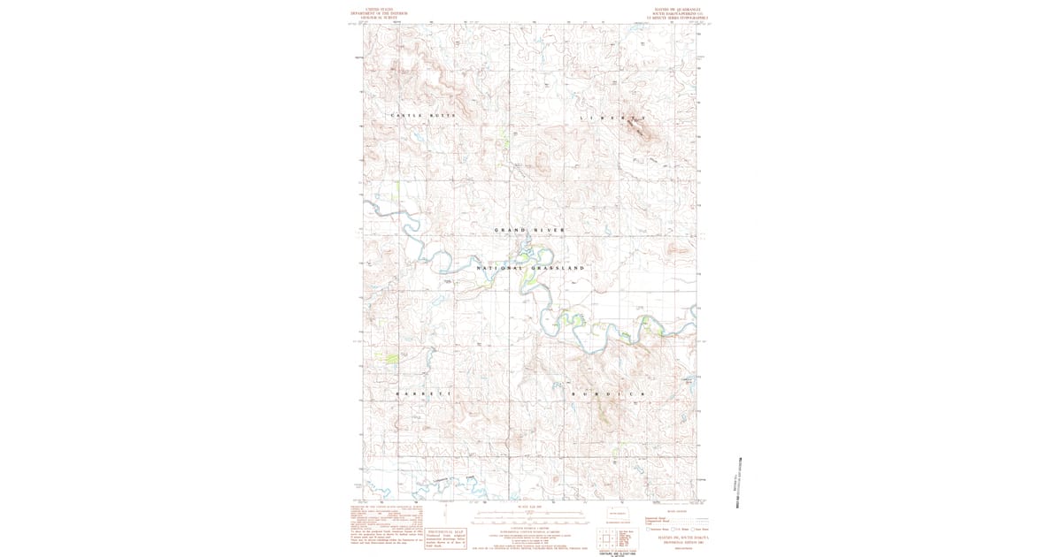 1983 Map of Haynes SW, Perkins County, SD — High-Res | Pastmaps