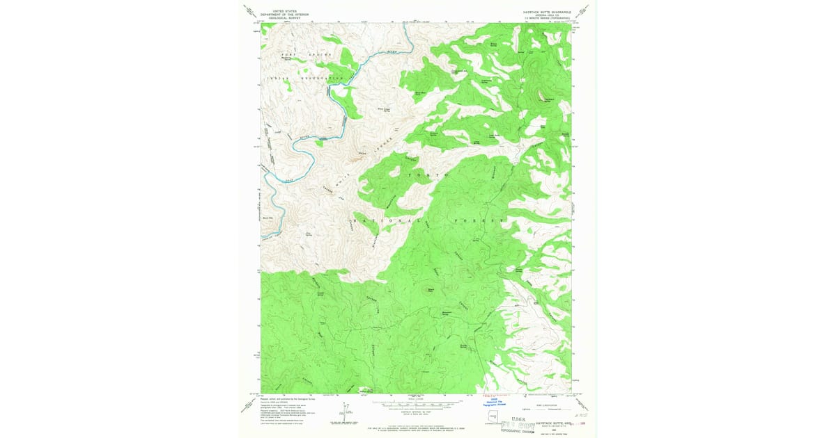 1966 Map of Haystack Butte, Gila County, AZ — High-Res | Pastmaps
