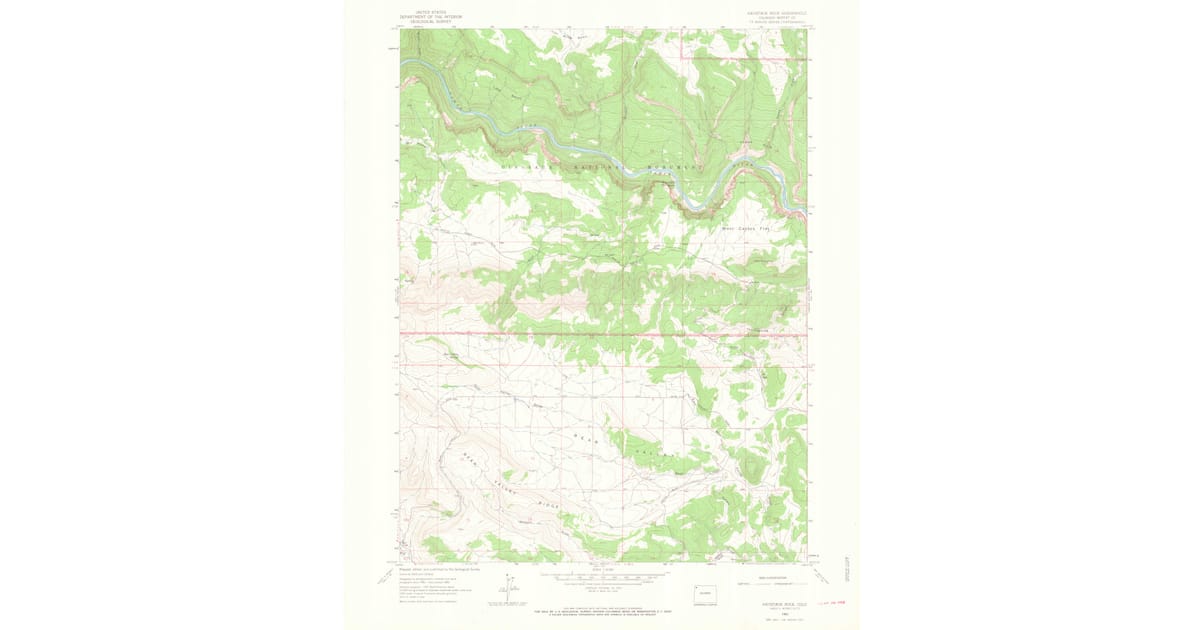 1962 Map of Haystack Rock, Moffat County, CO — High-Res | Pastmaps