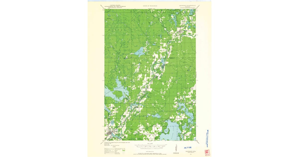 1944 Map of Hayward, WI — High-Res | Pastmaps