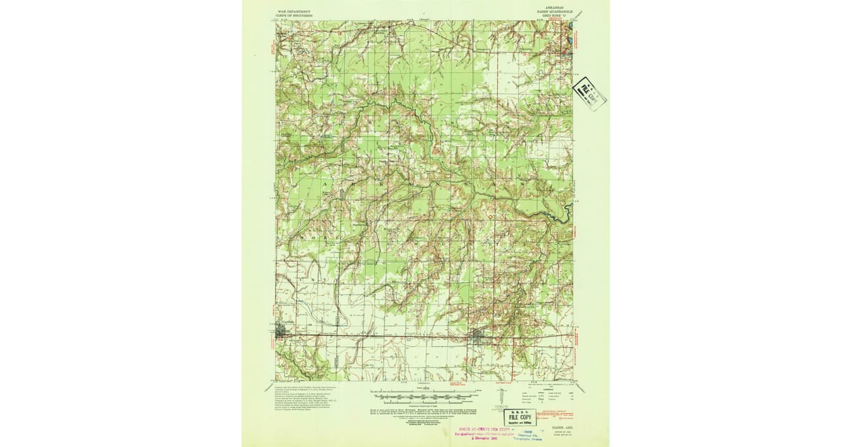 1941 Map of Hazen, AR — High-Res | Pastmaps