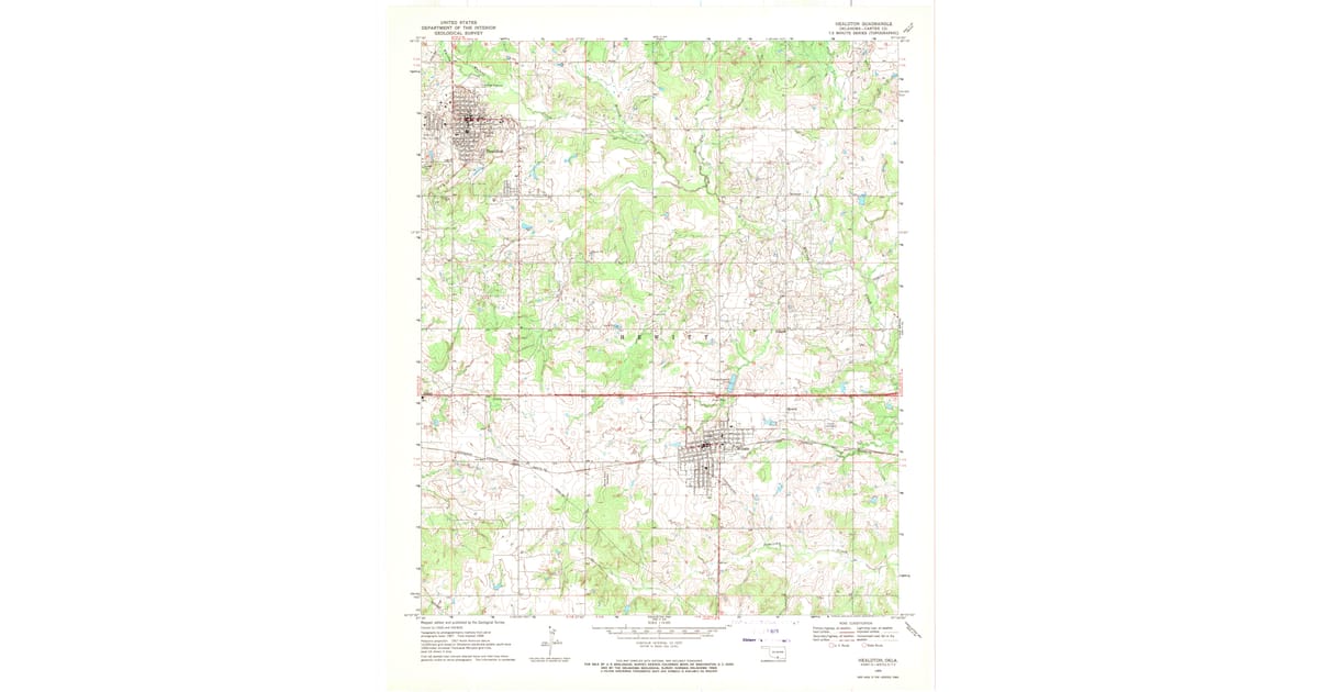 1969 Map of Healdton, OK — High-Res | Pastmaps