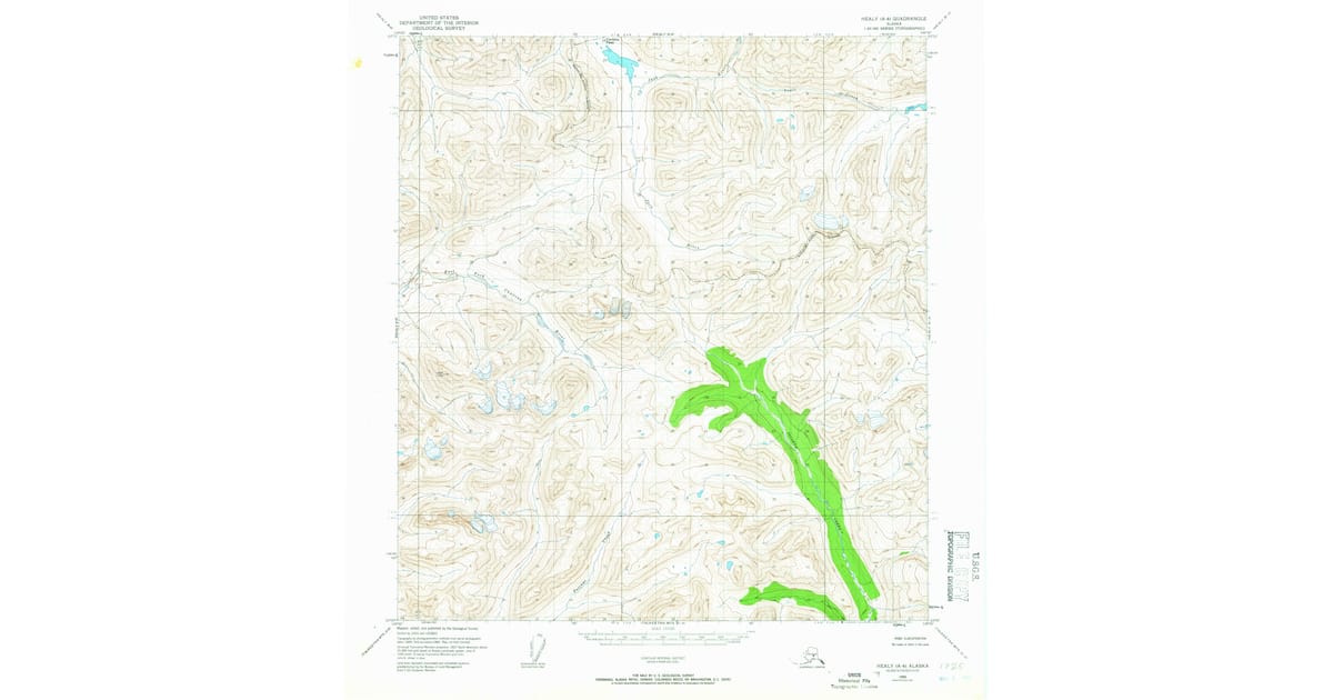 1950 Map of Healy A-4, Matanuska-Susitna Borough, AK — High-Res | Pastmaps