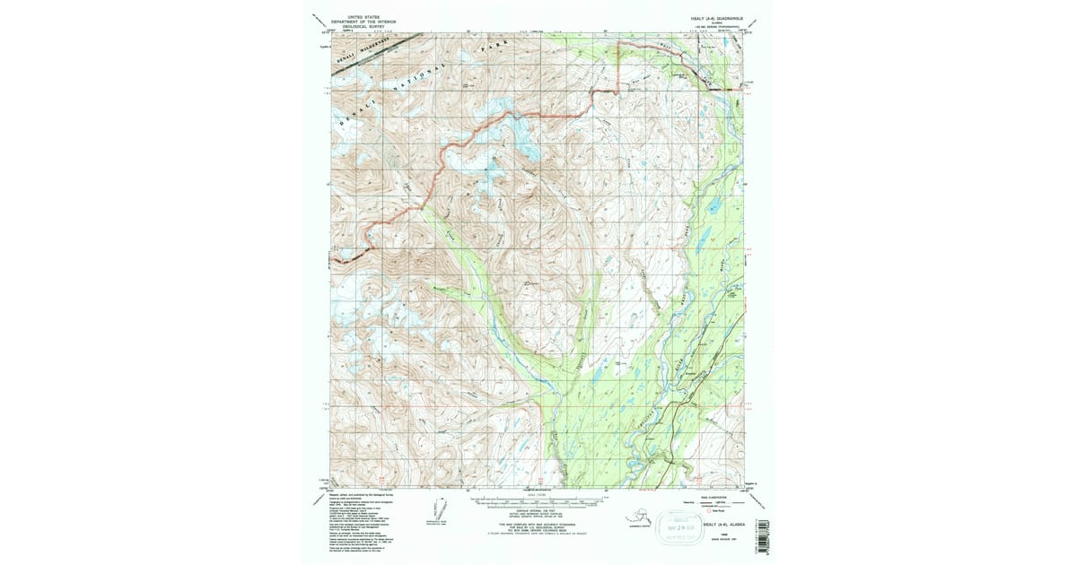 1949 Map of Healy A-6, Matanuska-Susitna Borough, AK — High-Res, 1997 ...
