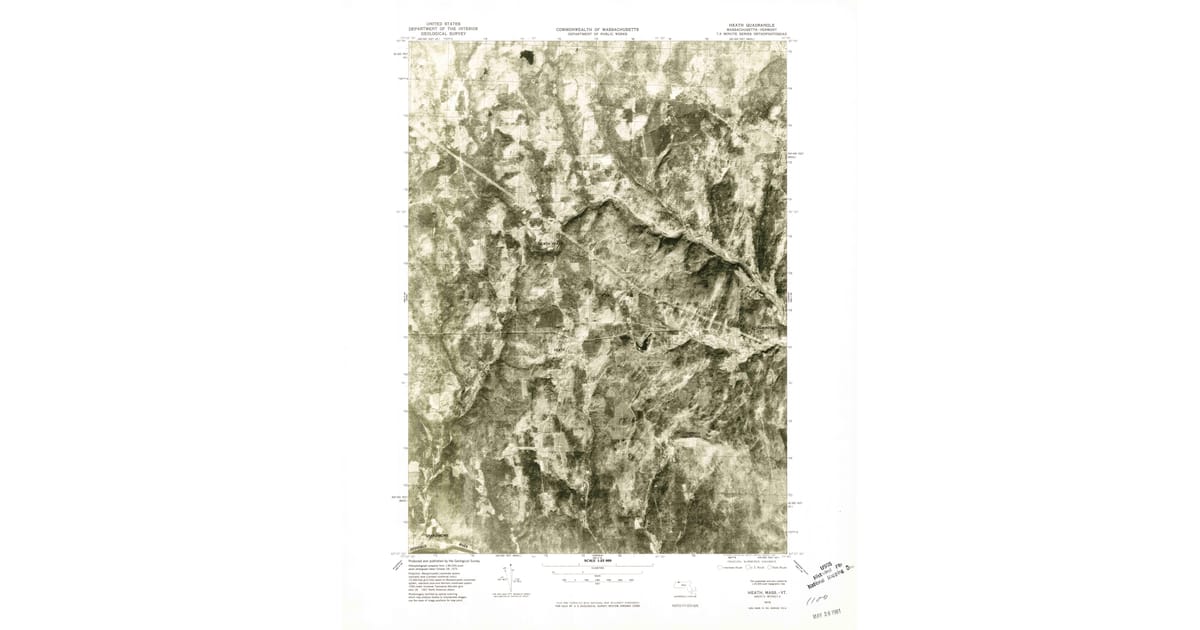 1975 Map of Heath, Franklin County, MA — High-Res | Pastmaps