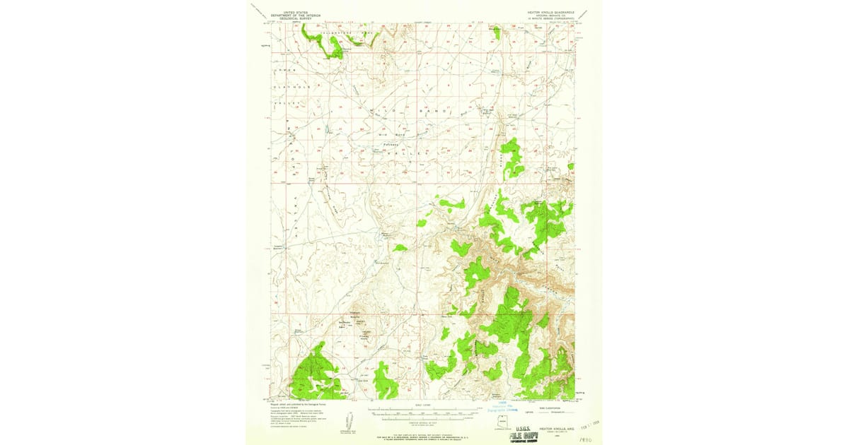 1954 Map of Heaton Knolls, Mohave County, AZ — High-Res | Pastmaps
