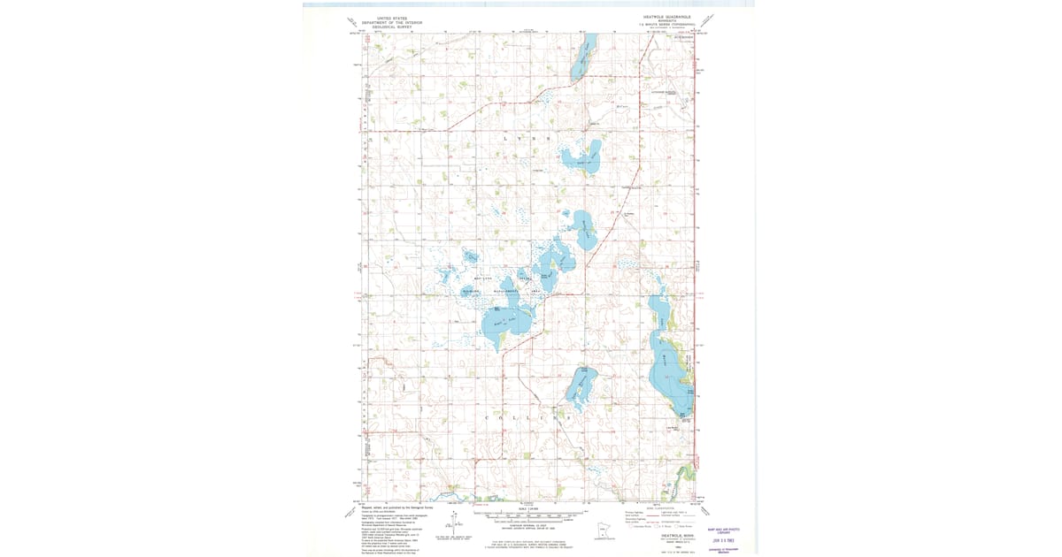 1982 Map of Heatwole, McLeod County, MN — High-Res | Pastmaps
