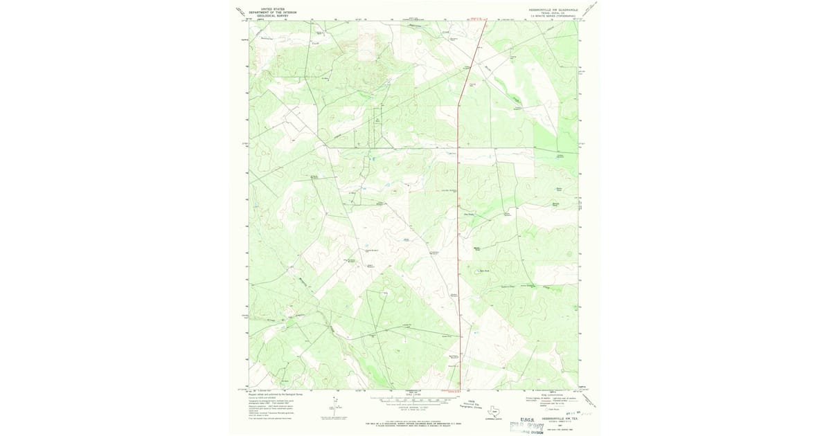 1967 Map of Hebbronville NW, Duval County, TX — High-Res | Pastmaps