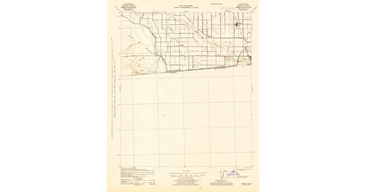 1943 Map of Heber, CA — High-Res | Pastmaps
