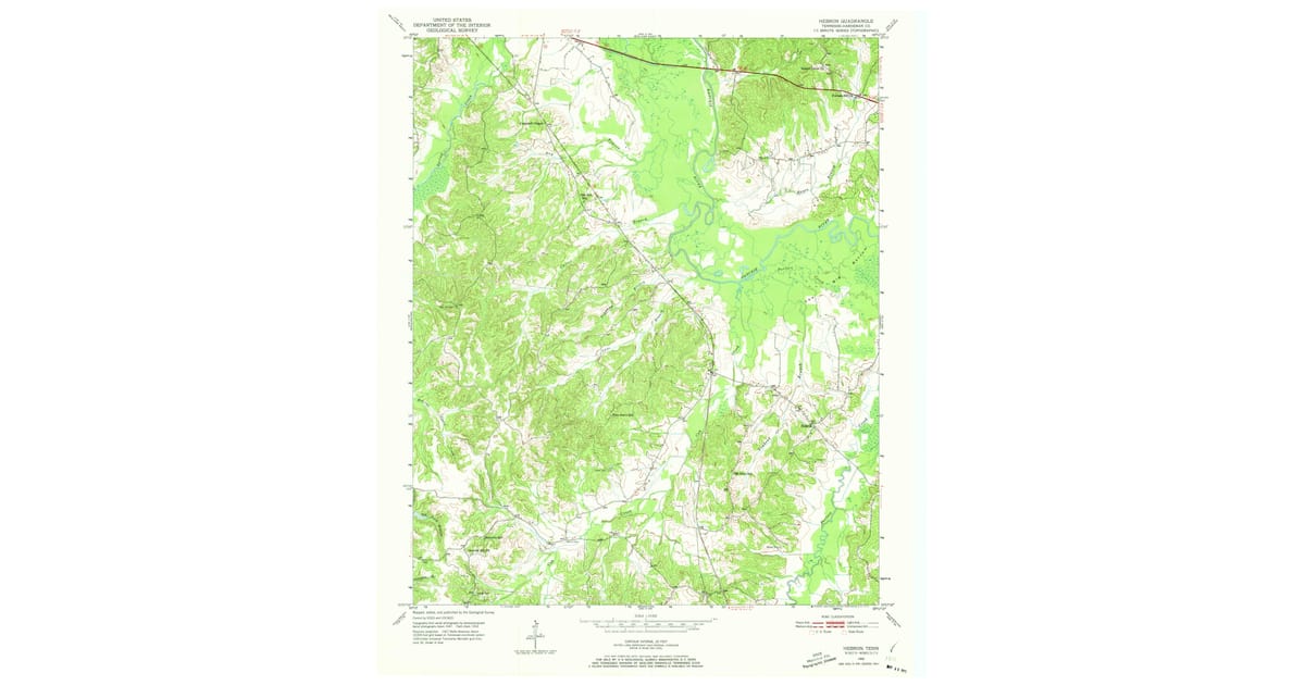 1950 Map of Hebron, Hardeman County, TN — High-Res | Pastmaps