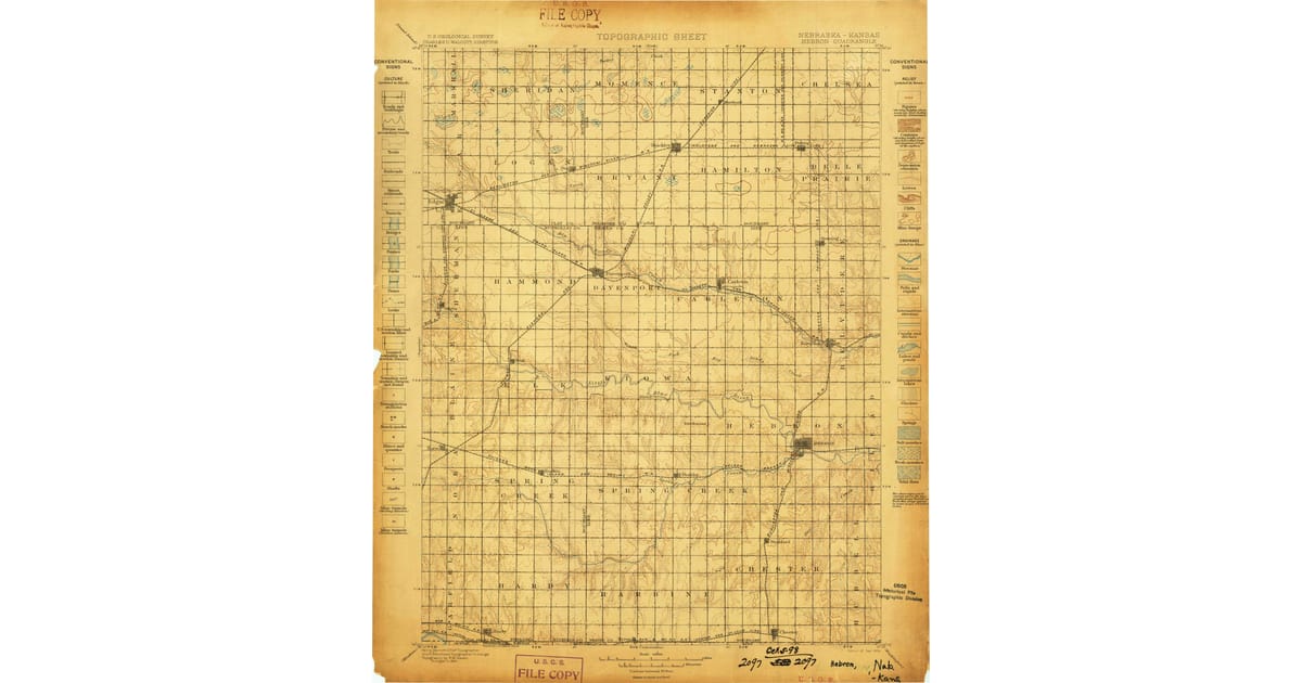 Old Maps of Hebron, NE for Genealogy | Pastmaps