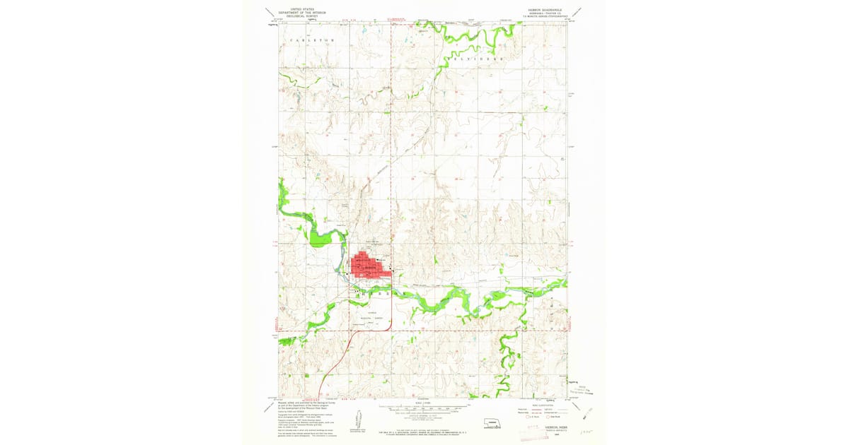 1960 Map of Hebron, NE — High-Res | Pastmaps