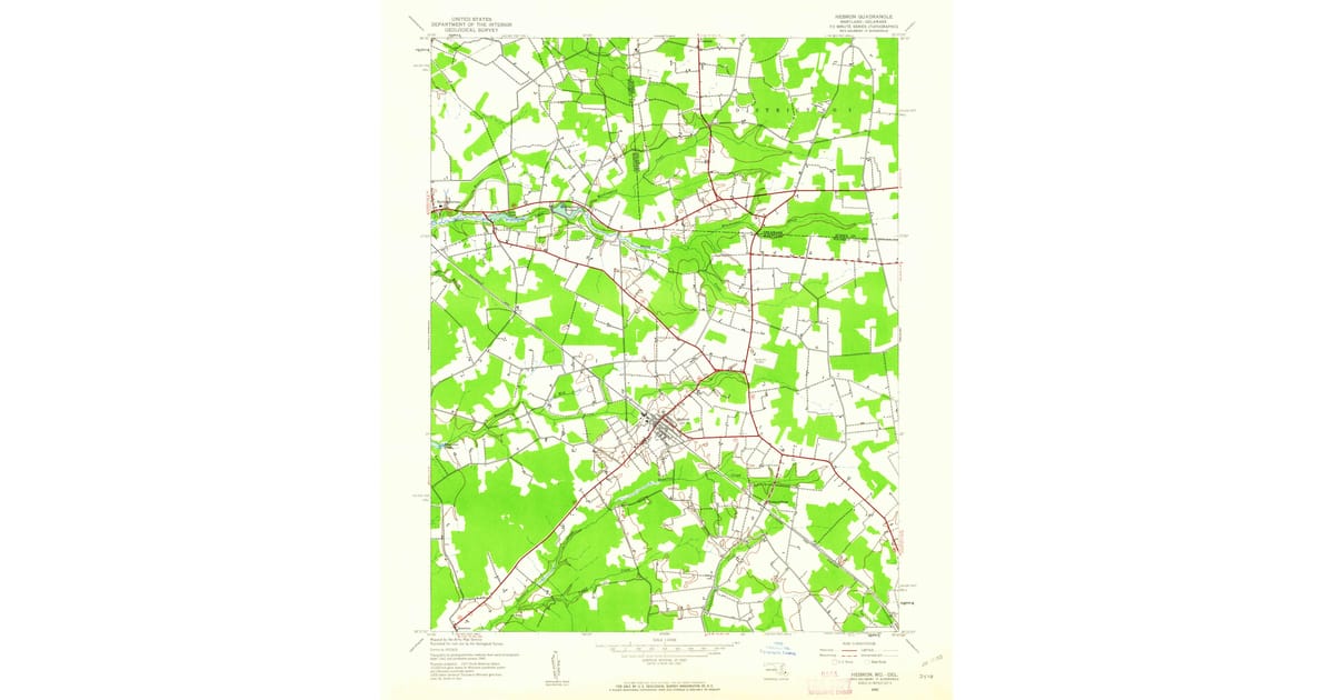 1942 Map of Hebron, MD — High-Res | Pastmaps