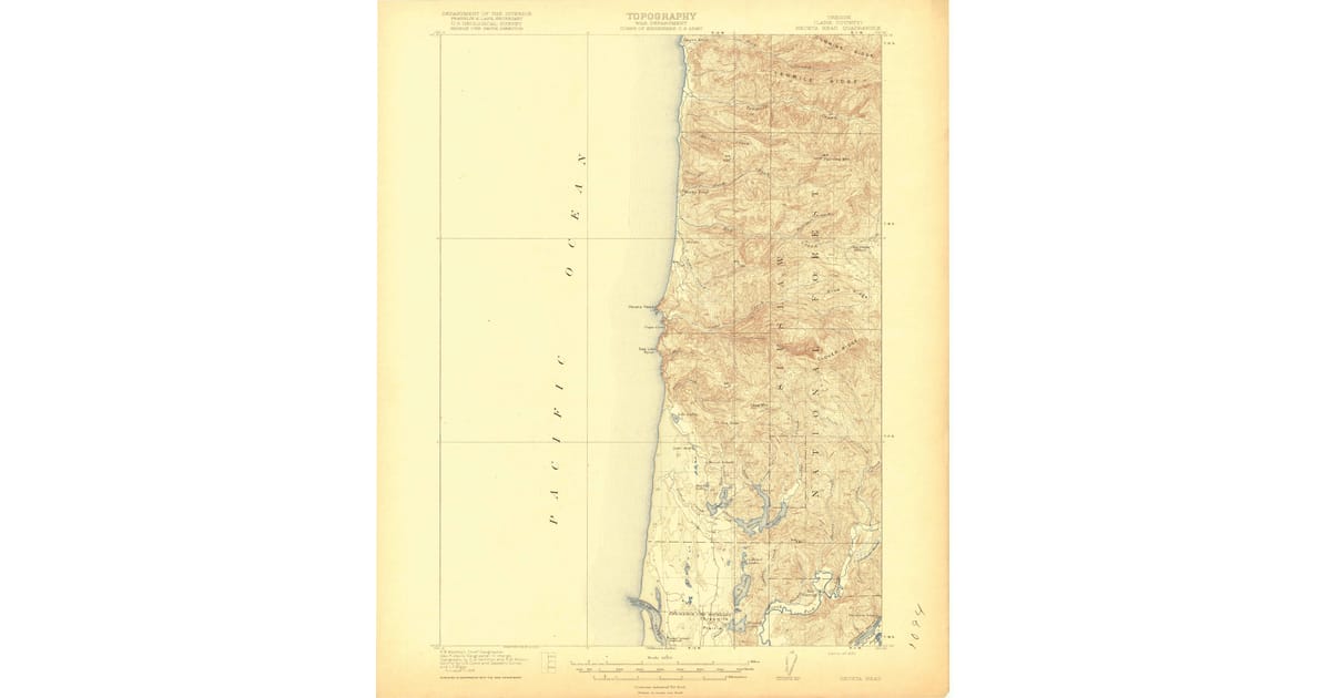 1920 Map of Heceta Head, Lane County, OR — High-Res | Pastmaps