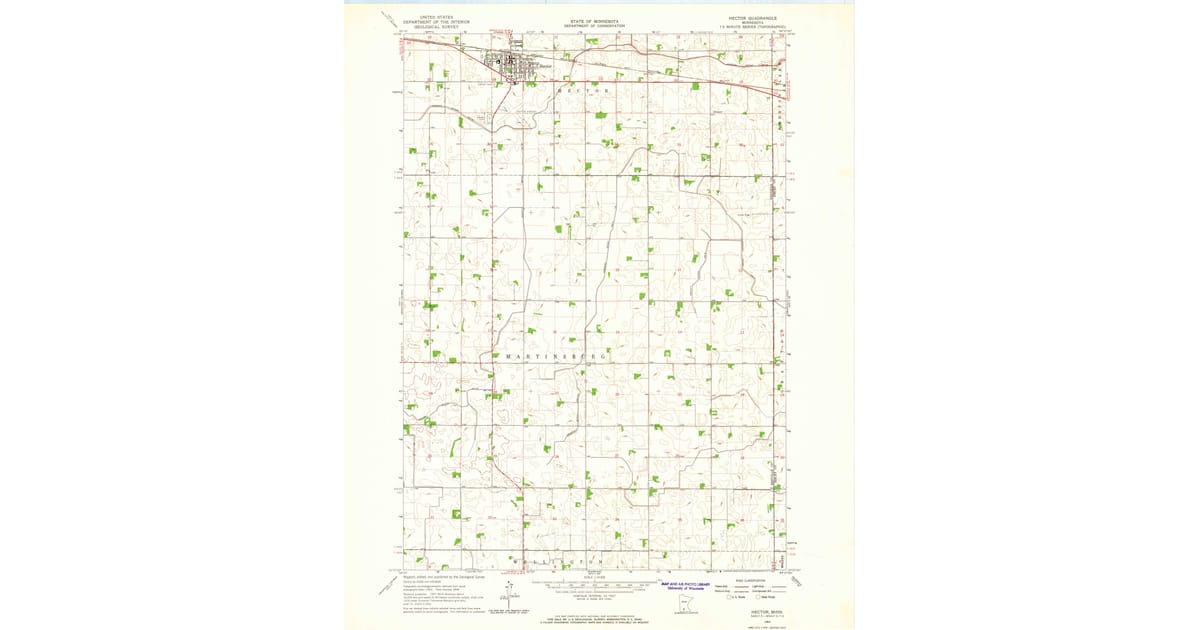 1964 Map of Hector, MN — High-Res | Pastmaps