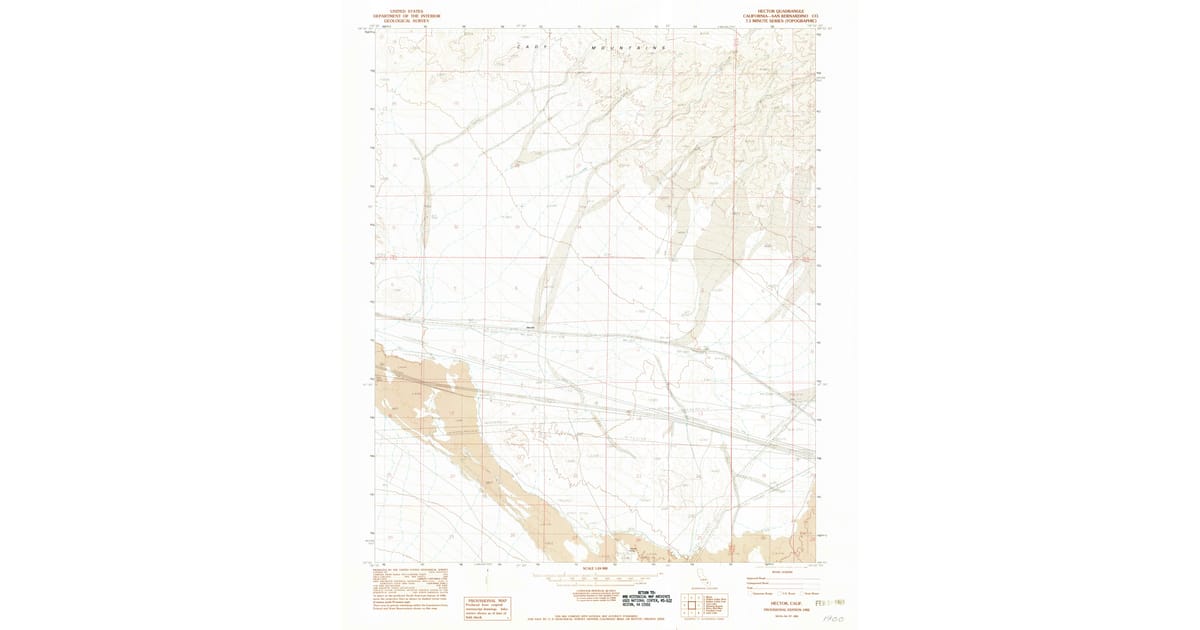1982 Map of Hector, San Bernardino County, CA — High-Res | Pastmaps