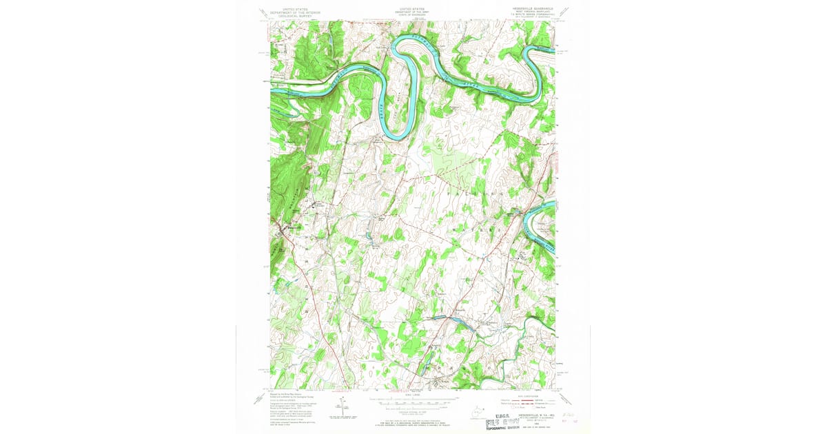 1955 Map of Hedgesville, WV — High-Res | Pastmaps