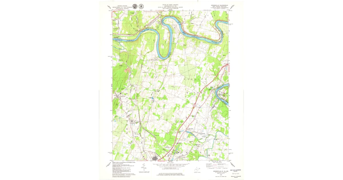 1979 Map of Hedgesville, WV — High-Res | Pastmaps