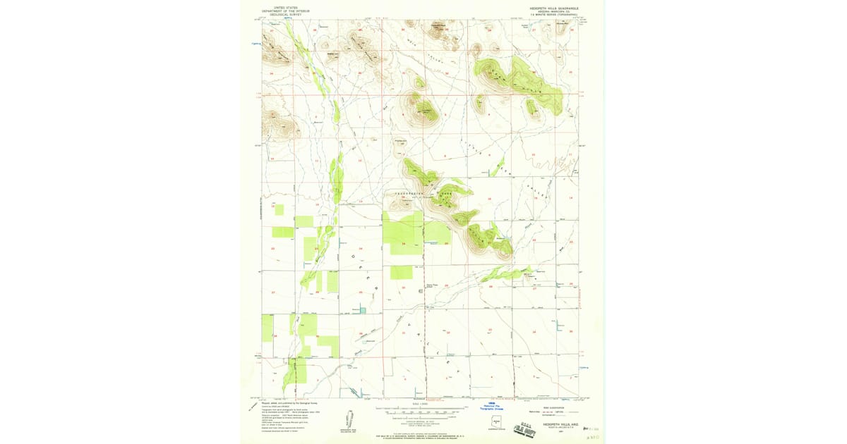 1957 Map of Hedgpeth Hills, Maricopa County, AZ — High-Res | Pastmaps