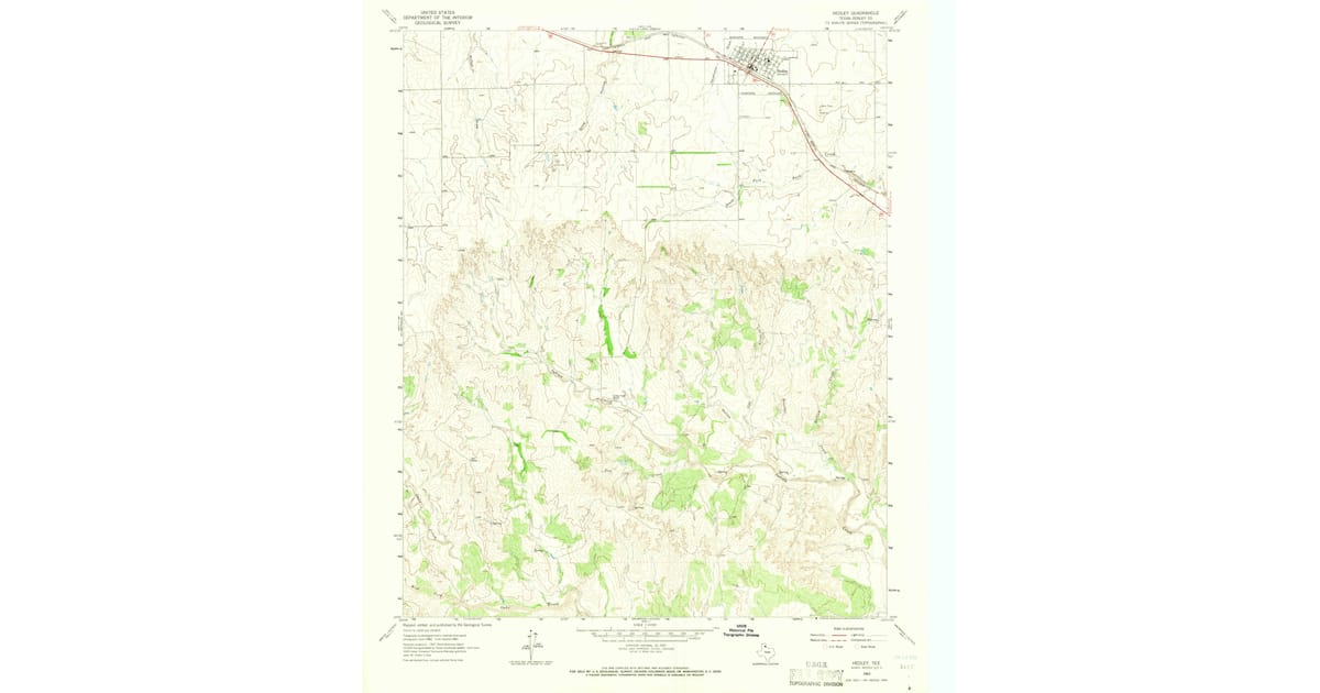 1963 Map of Hedley, TX — High-Res | Pastmaps