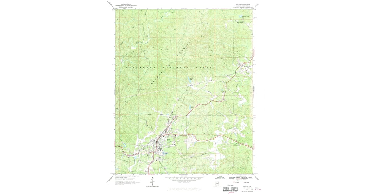 1967 Map of Heflin, AL — High-Res | Pastmaps