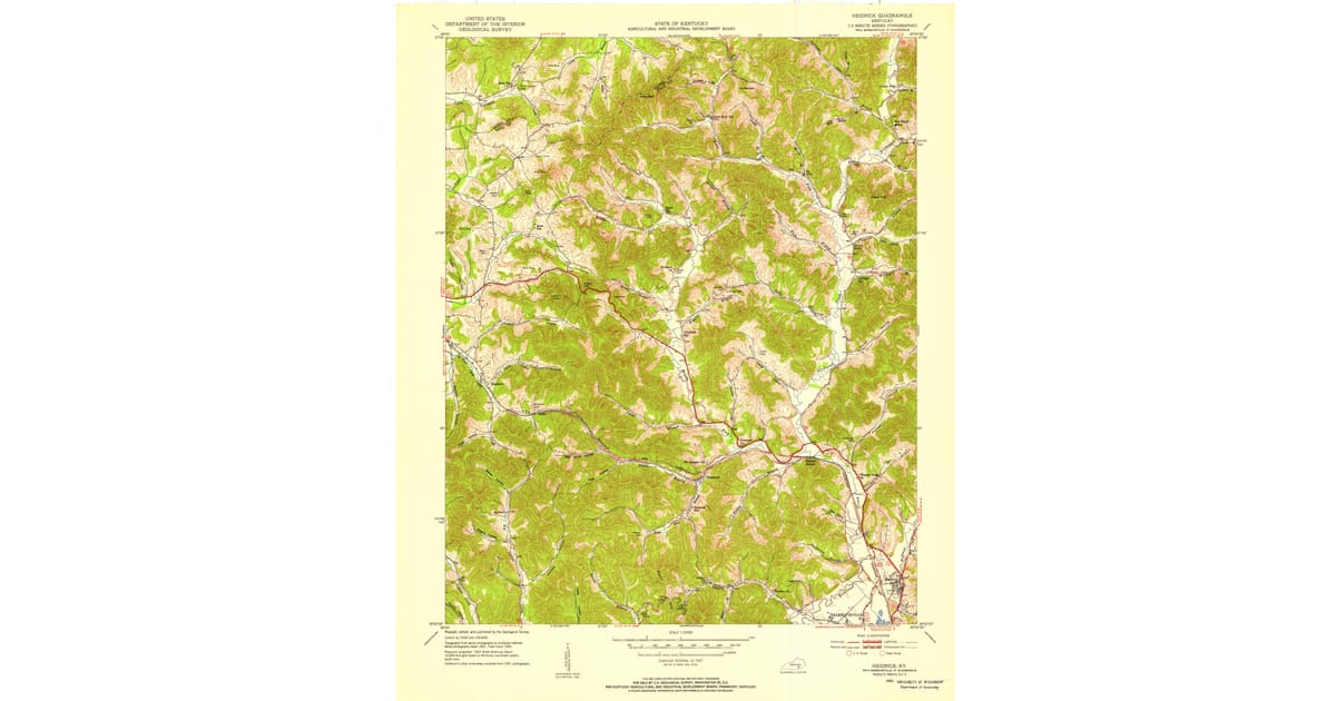 1952 Map of Heidrick, Knox County, KY — High-Res | Pastmaps