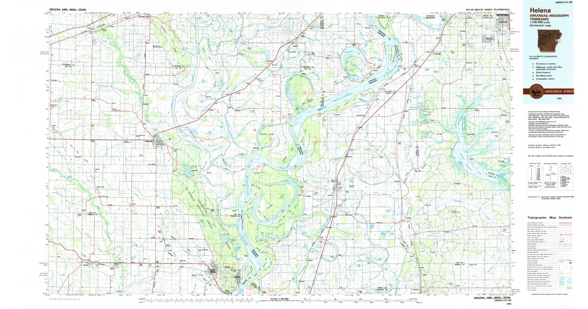 1980s Maps of New Salem, AR | Pastmaps