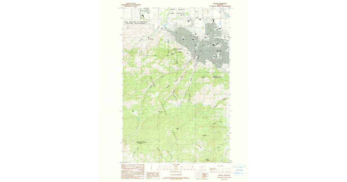 1985 Map of Helena, MT — High-Res | Pastmaps
