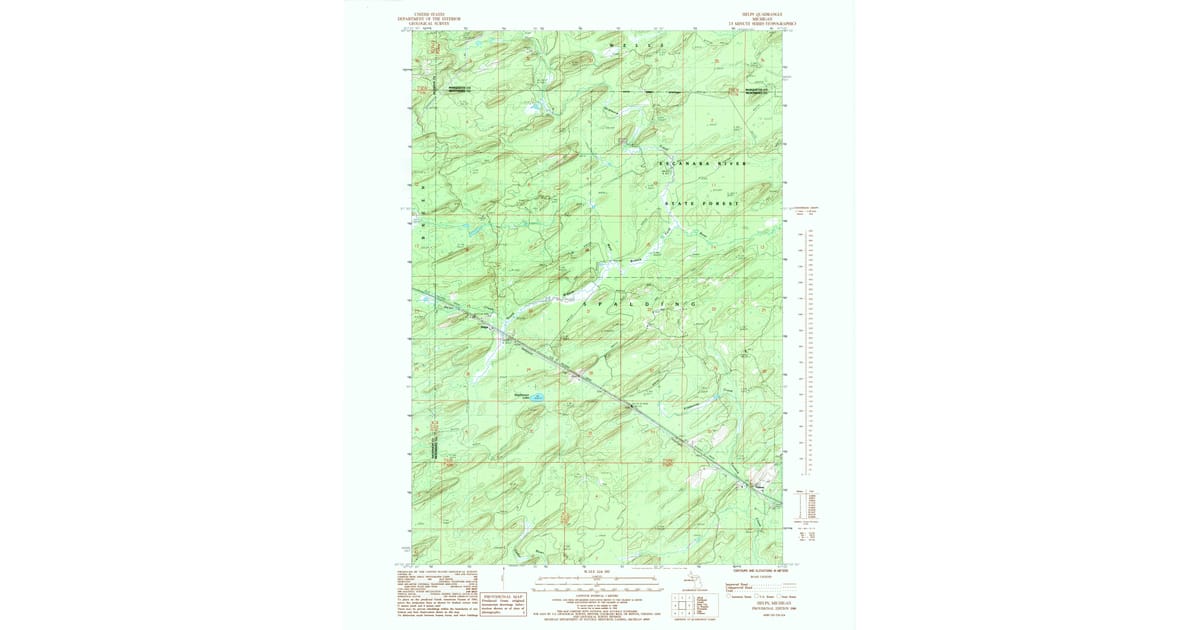 1986 Map of Helena, Marquette County, MI — High-Res | Pastmaps