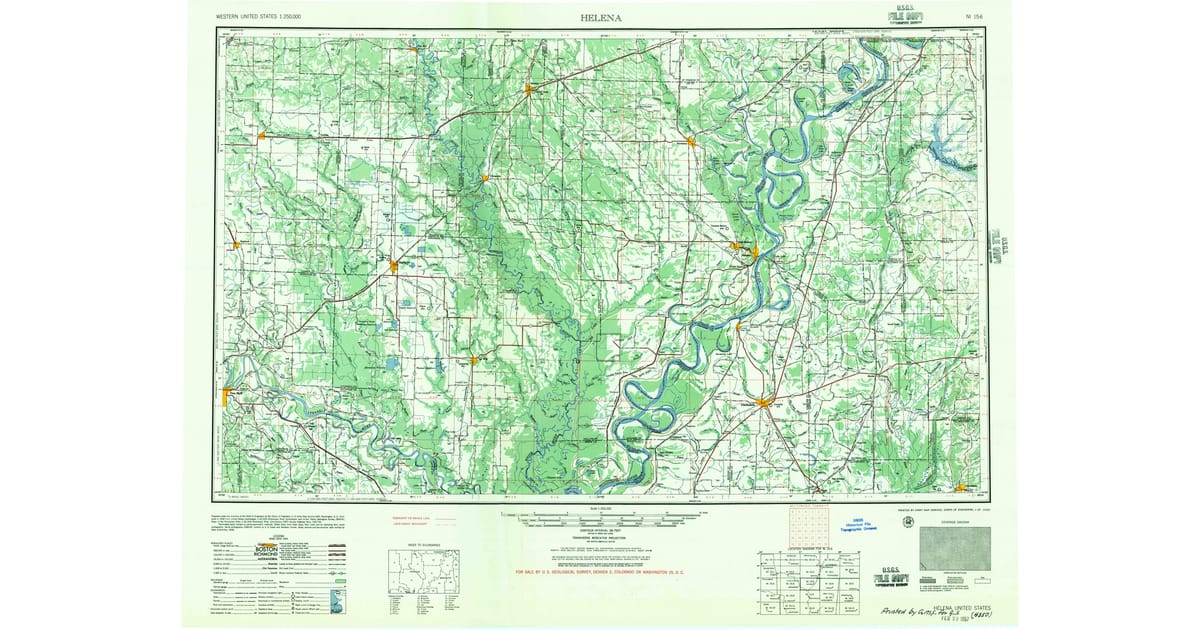 1948 Map of Helena, Phillips County, AR — High-Res | Pastmaps