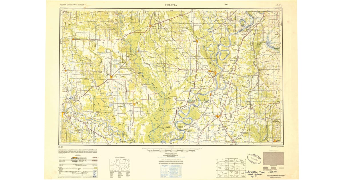 1950s Maps of Jonestown, MS | Pastmaps