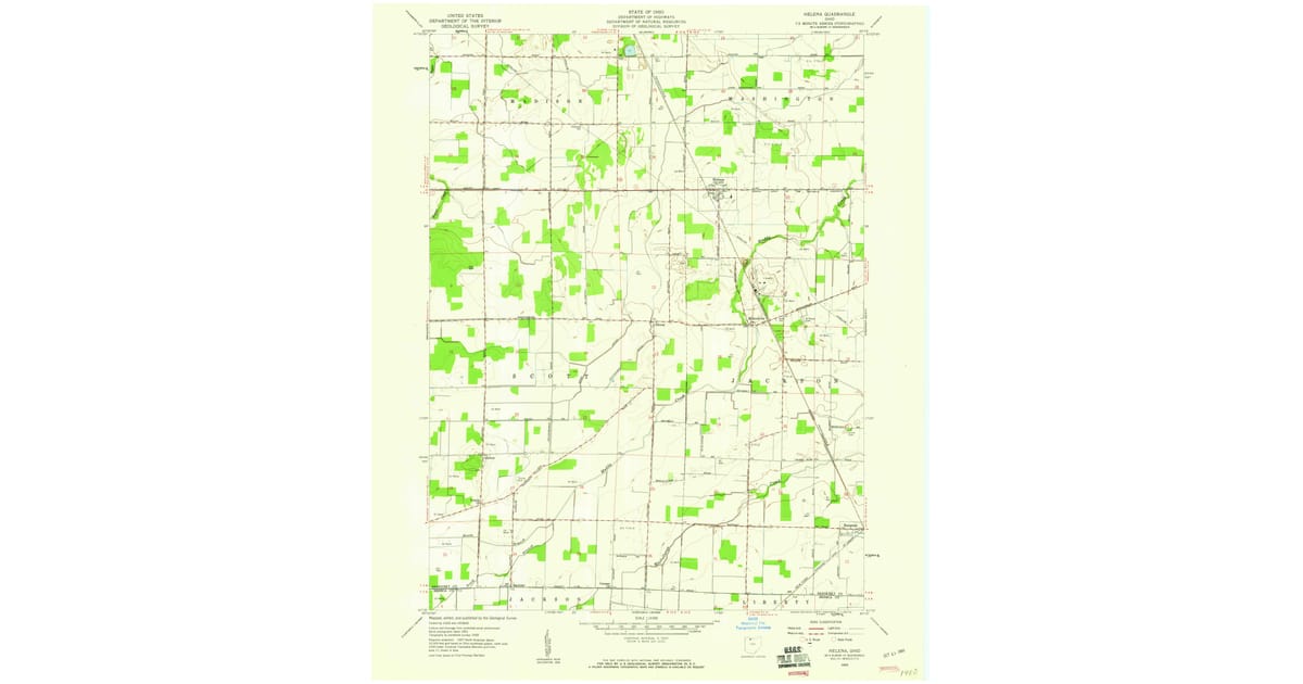 1959 Map of Helena, OH — High-Res | Pastmaps