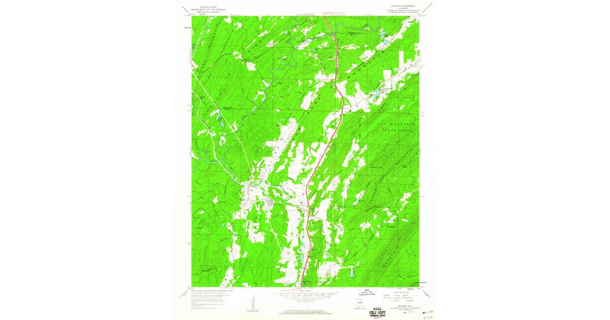 1959 Map of Helena, AL — High-Res | Pastmaps