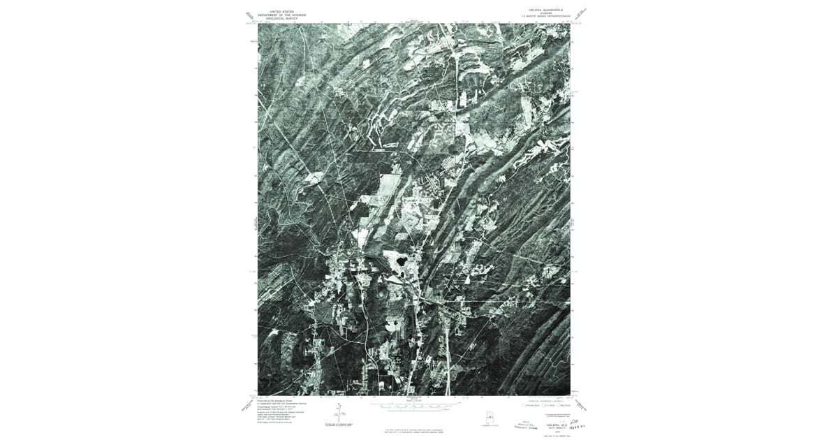1975 Map of Helena, AL — High-Res | Pastmaps