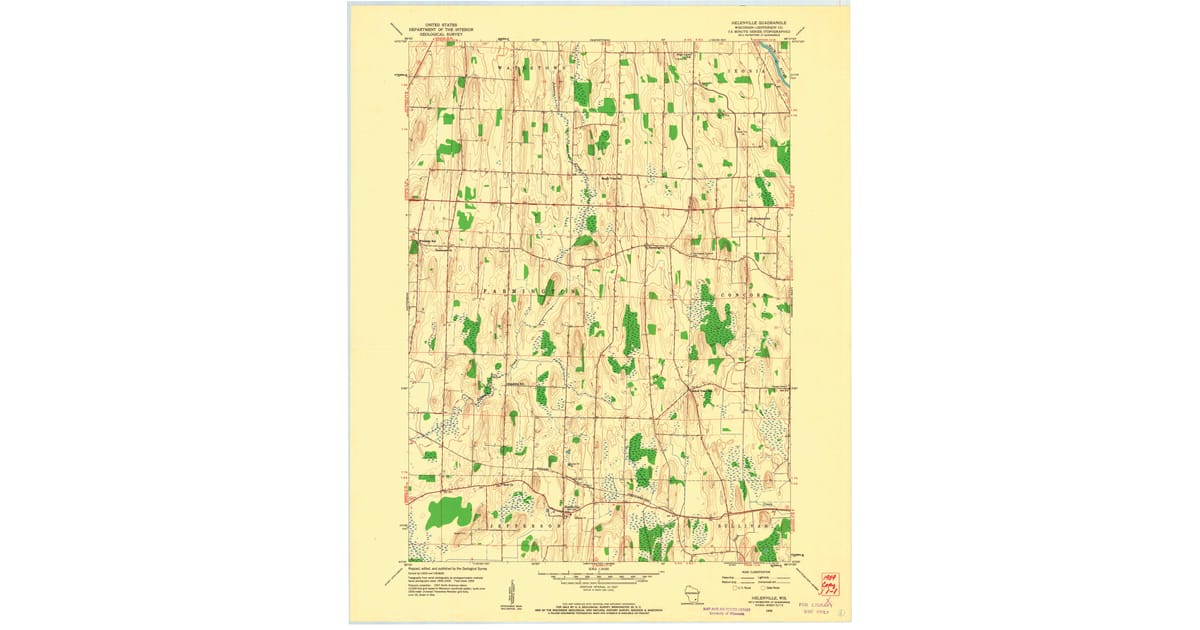 1959 Map of Helenville, WI — High-Res | Pastmaps