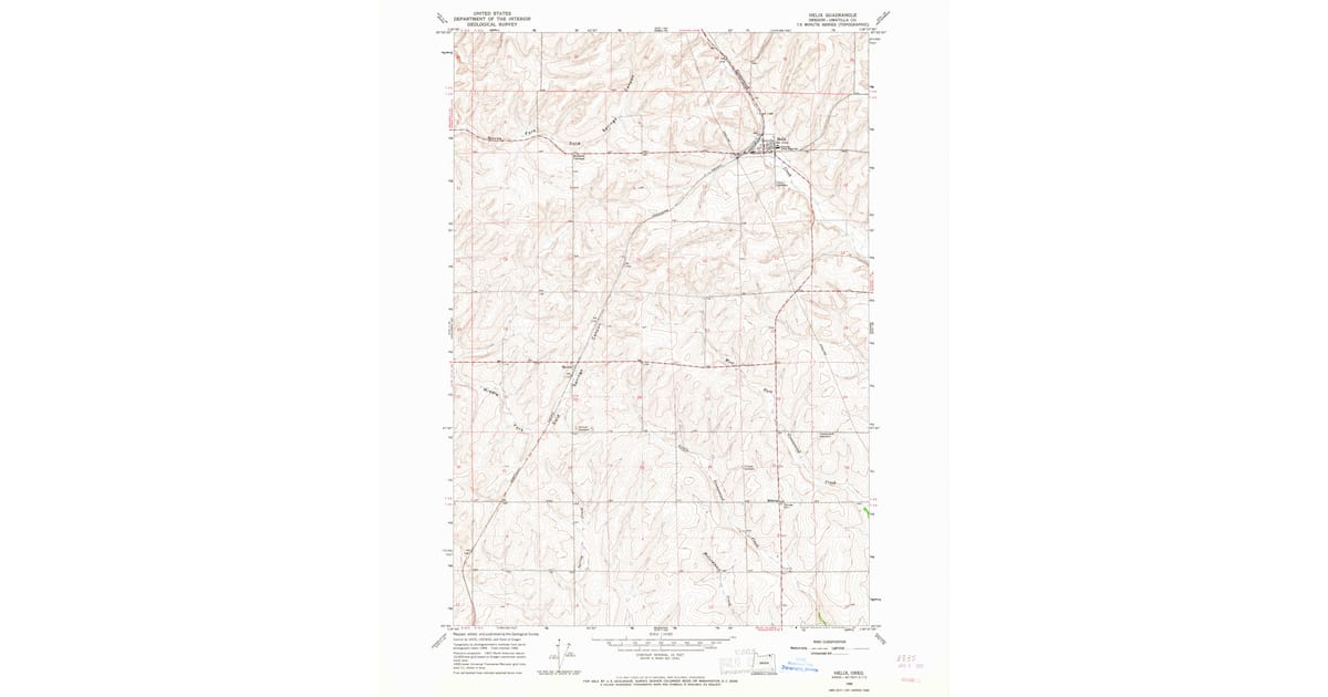 1966 Map of Helix, OR — High-Res | Pastmaps