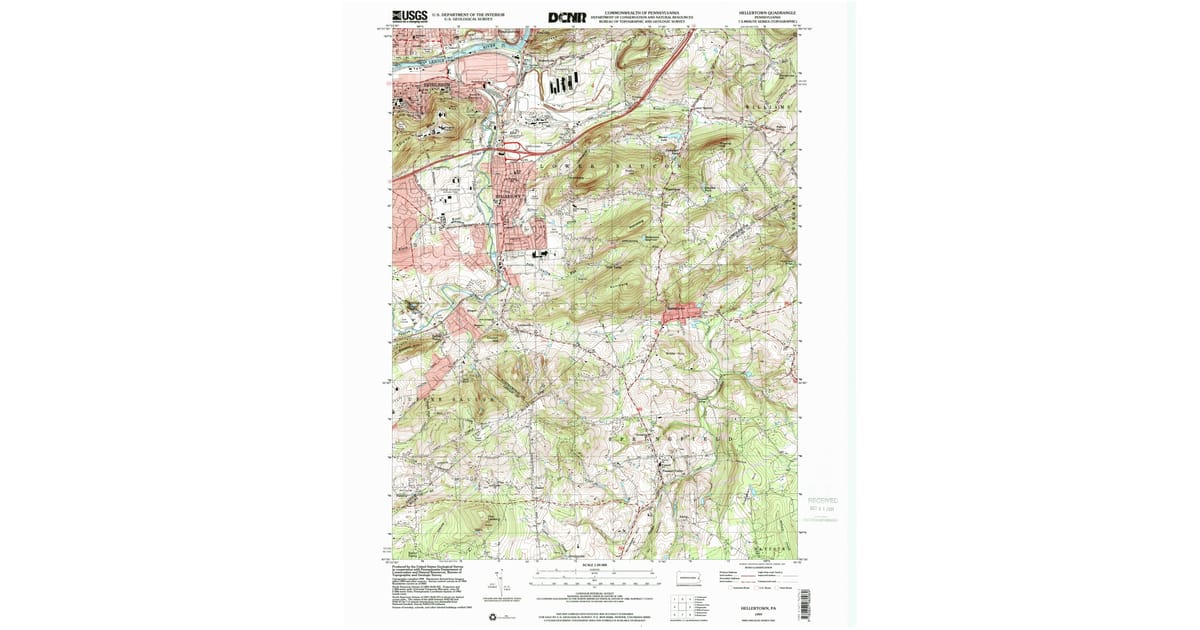 1990s Maps of Hellertown, Northampton County | Pastmaps