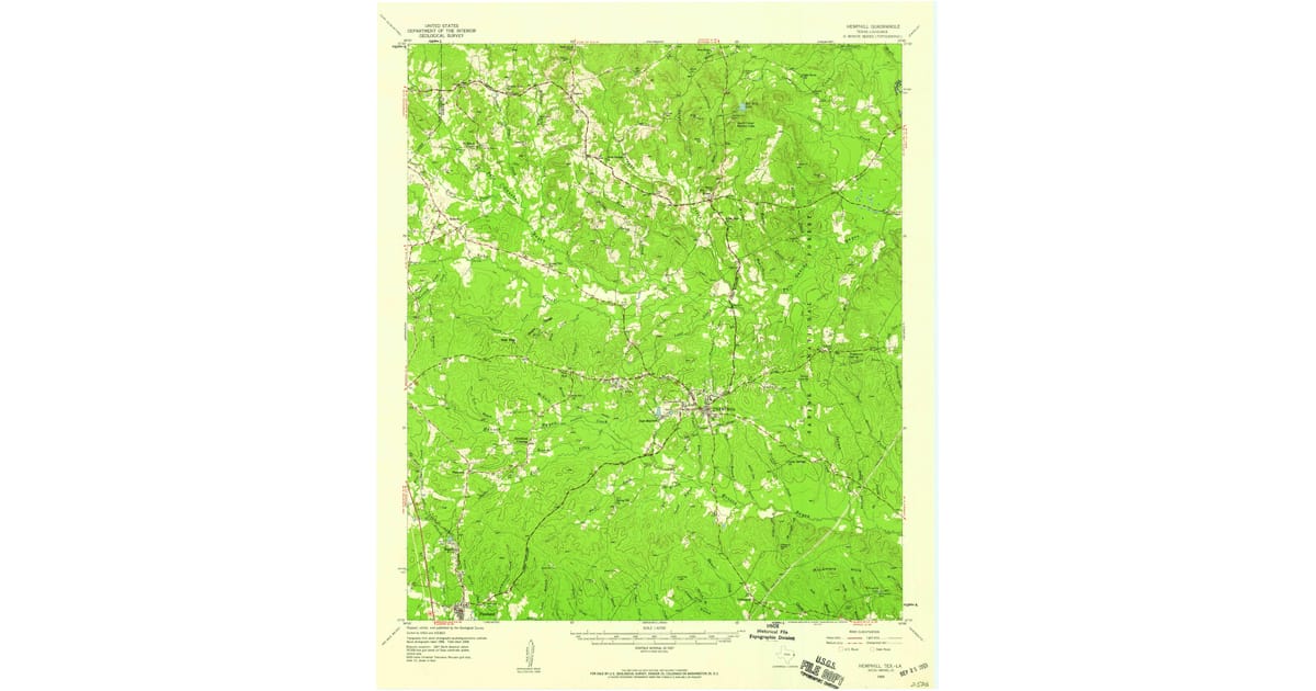 1958 Map of Hemphill, TX — High-Res | Pastmaps