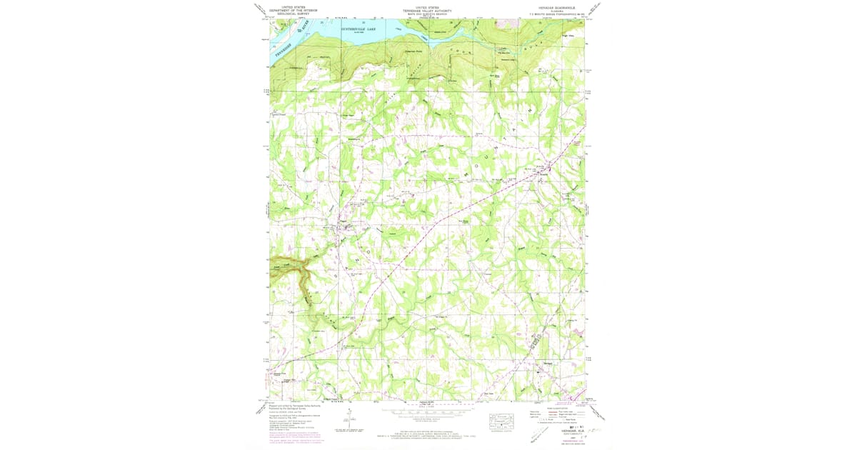 1947 Map of Henagar, AL — High-Res | Pastmaps