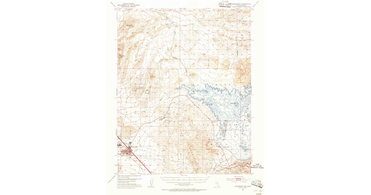 1952 Map of Henderson, NV — High-Res | Pastmaps