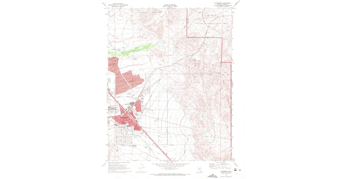1970s Maps of Henderson, NV | Pastmaps