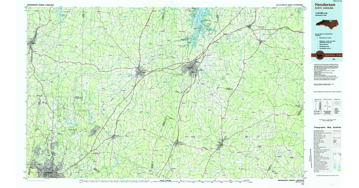 1980s Maps of Henderson, NC | Pastmaps