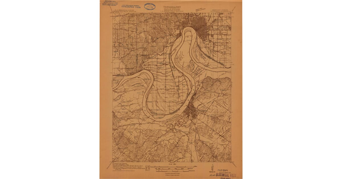 Old Maps of Henderson, KY for Hiking & Exploration | Pastmaps
