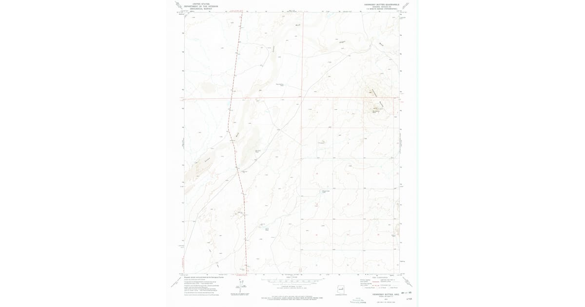 1972 Map of Hennessy Buttes, Navajo County, AZ — High-Res | Pastmaps