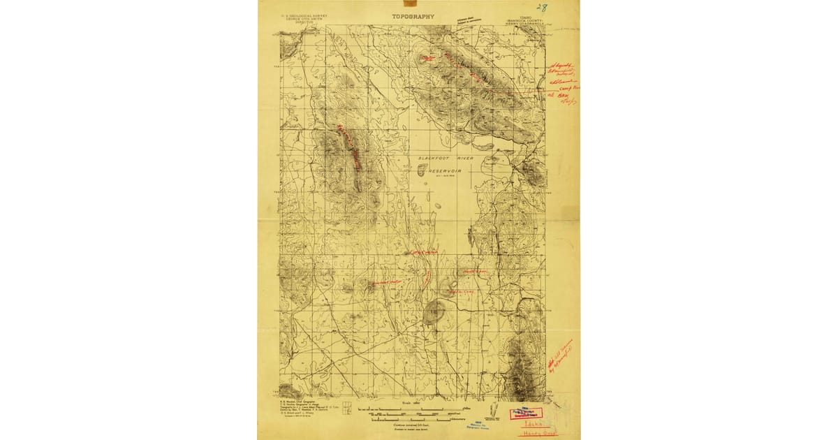 1914 Map of Henry, Caribou County, ID — High-Res | Pastmaps