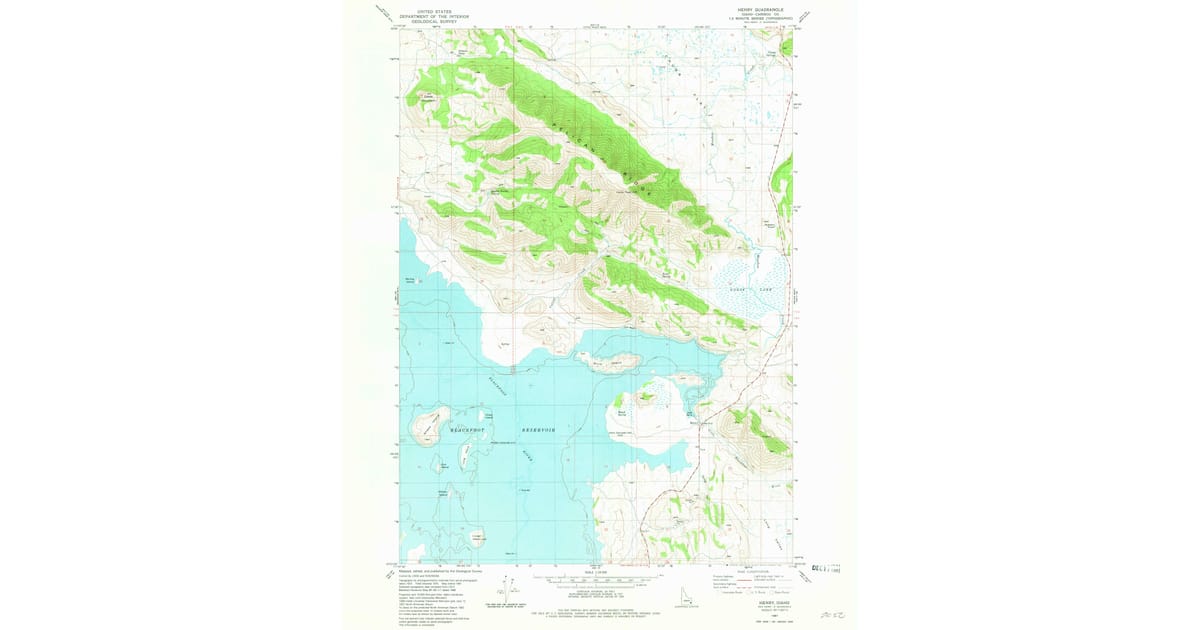 1981 Map of Henry, Caribou County, ID — High-Res | Pastmaps