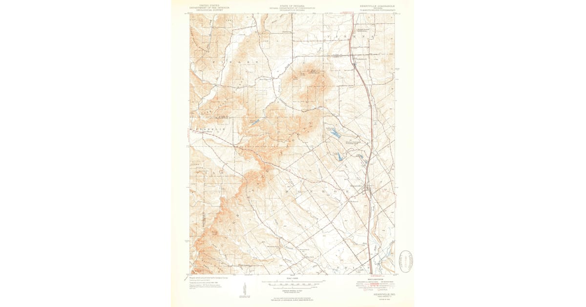 1949 Map of Henryville, IN — High-Res | Pastmaps