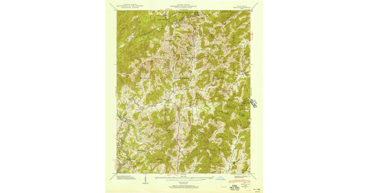 1940s Maps of Fines Creek, NC | Pastmaps